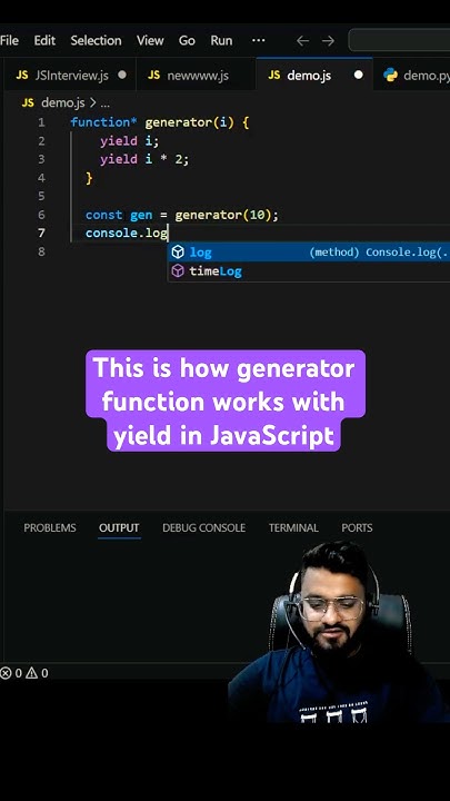 How generator function works with yield in #javascript ? Accenture #frontend interview #coding ...