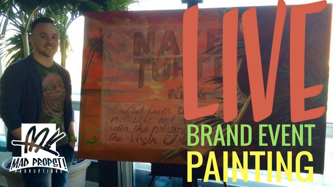Live Event Painting - Brian Propst paints the Naked Turtle Rum ...