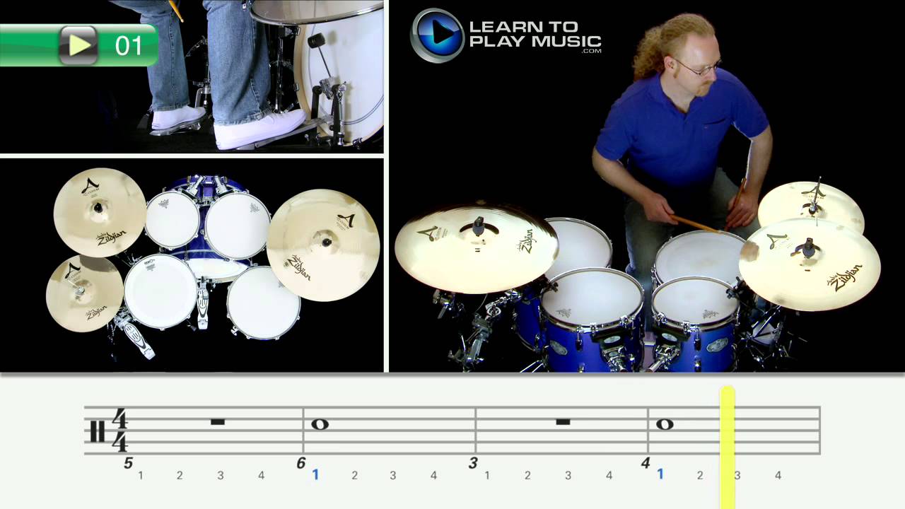 Ex001 How to Play Drums - Drum Lessons for Beginners - YouTube