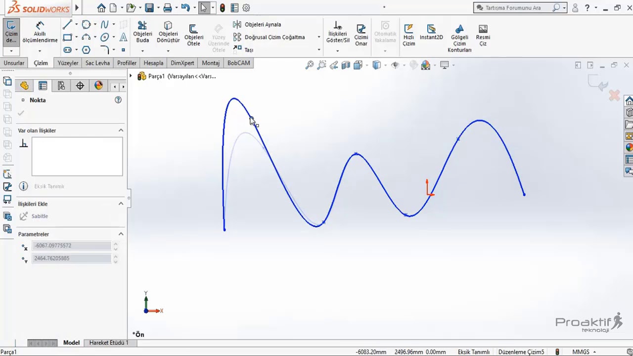 SolidWorks Parça 4 Spline Komutu - YouTube