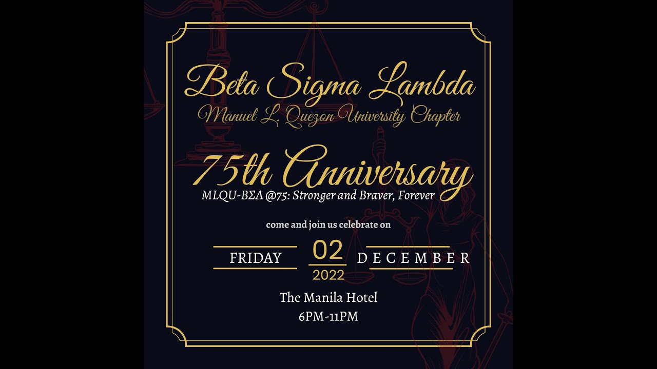 Beta Sigma Lambda 75th Anniversary Teaser - MLQU Chapter - YouTube