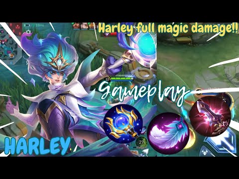 HARLEY TOP 1 GLOBAL BUILD! TUTORIAL HARLEY JUNGLER 2024! HARLEY FULL MAGIC DAMAGE!SEKALI COMBO ...