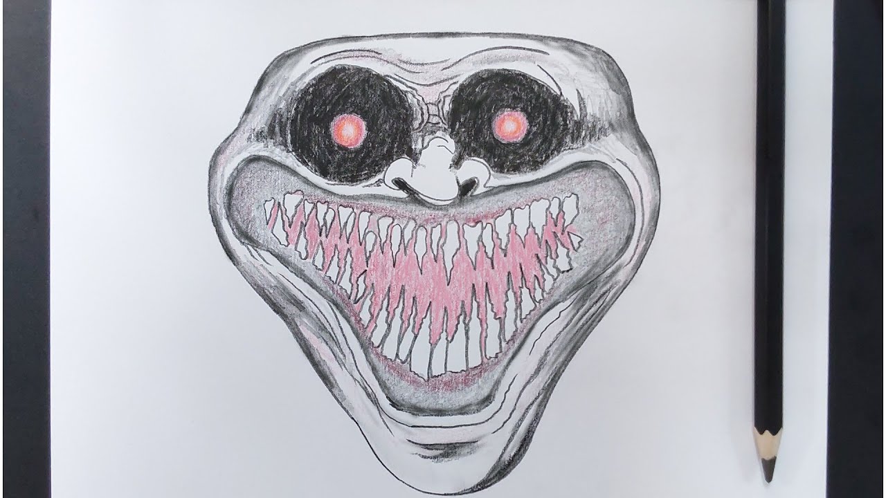 How To Draw Scary Troll Face || TrollFace Art Tutorial - YouTube