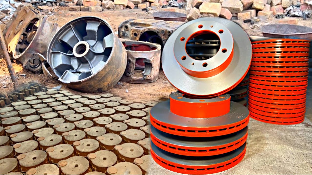 Mass Production process of Disc Brake Rotor || How to Make Disc Brake ...