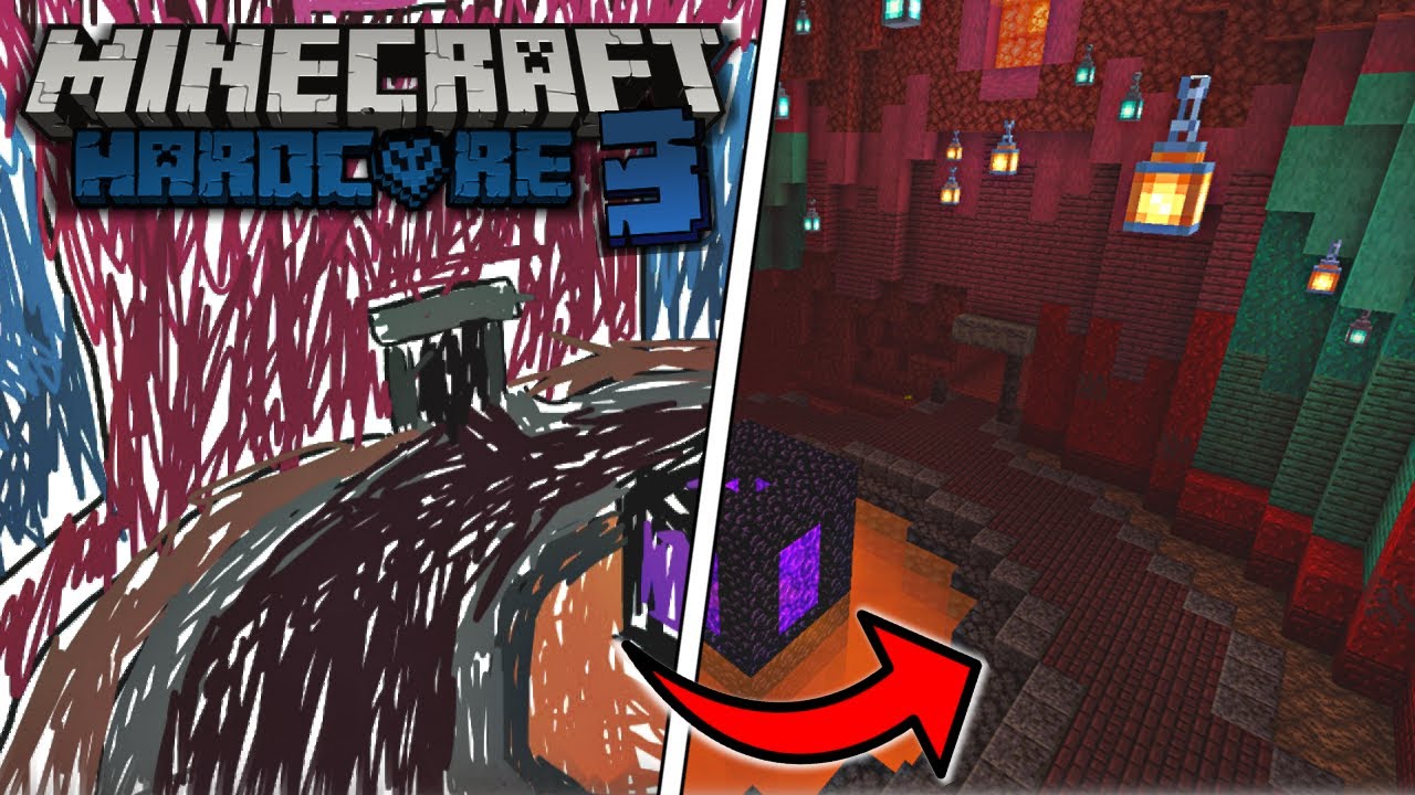 I Built The Most Satisfying Nether Hub in Minecraft Hardcore - YouTube