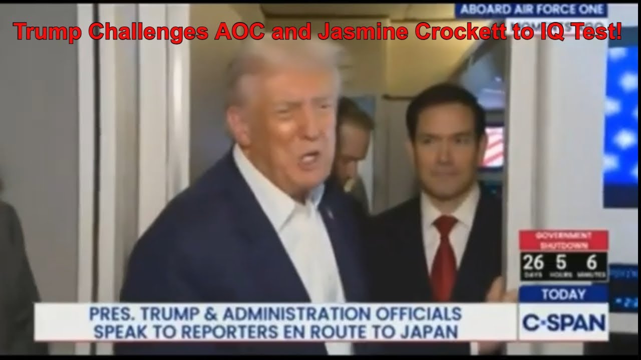 Trump Challenges AOC and Jasmine Crockett to IQ Test! - YouTube