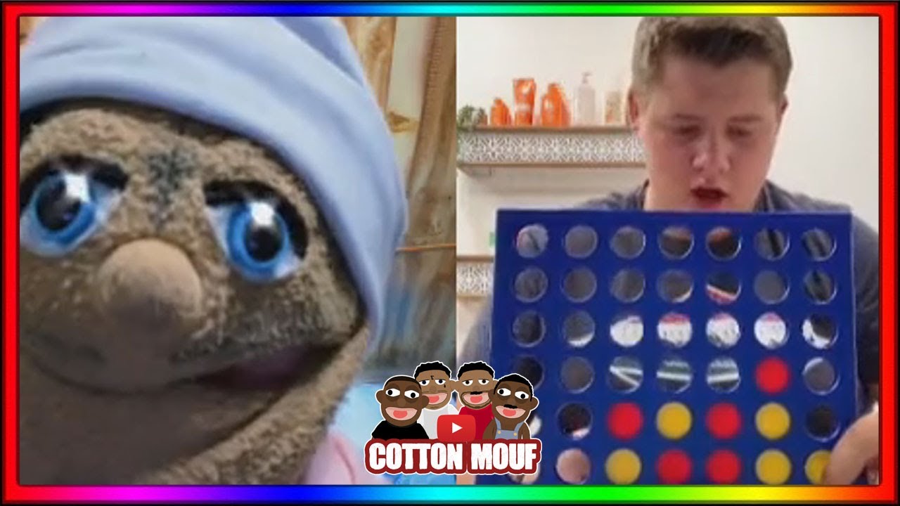Hood Puppet Plays Connect 4 On TikTok Live | Cotton Mouf - YouTube