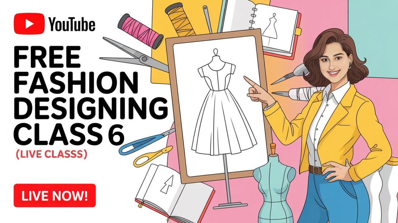 FREE Online Fashion Designing Course | Class 6 | Live Fashion Class for ...
