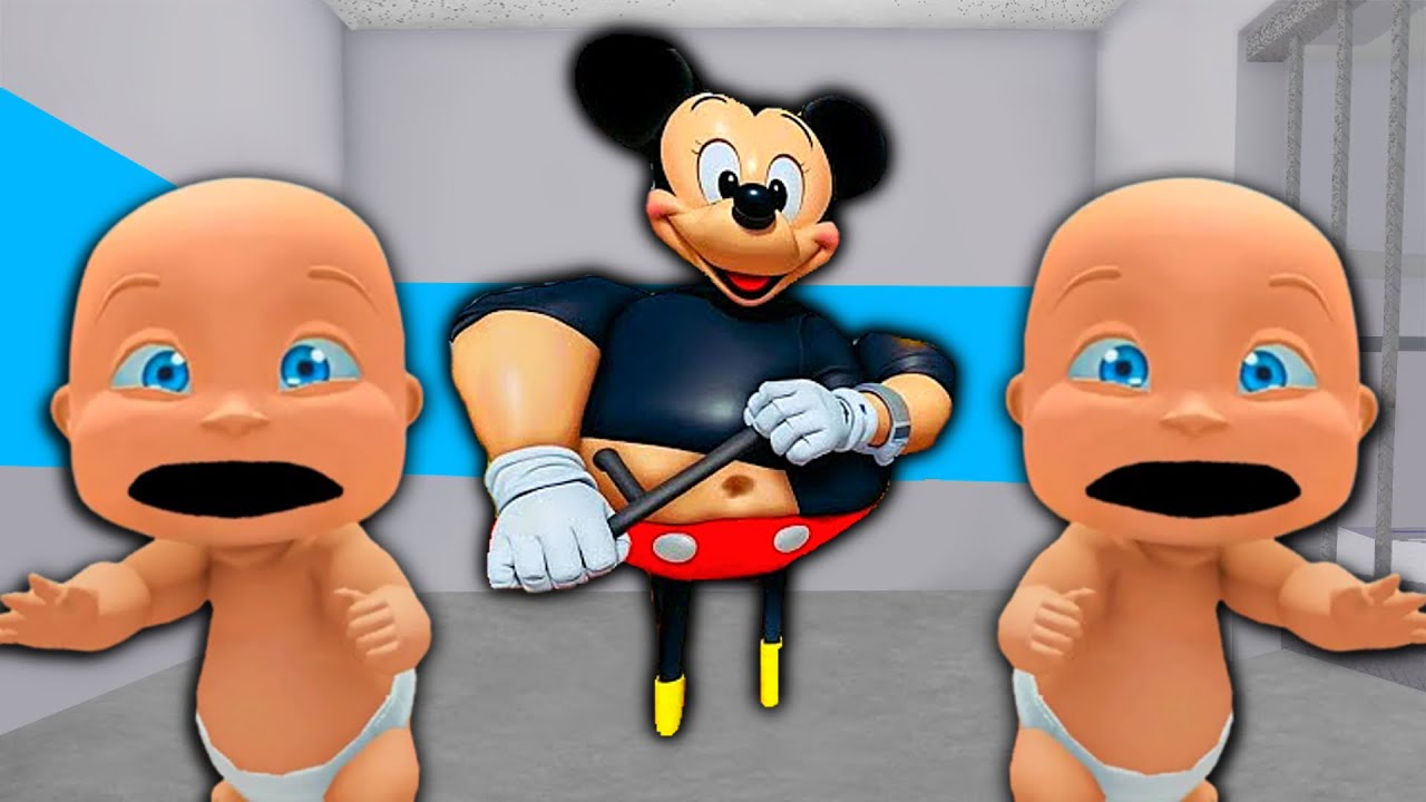 Baby Escapes MICKEY MOUSE PRISON! - YouTube