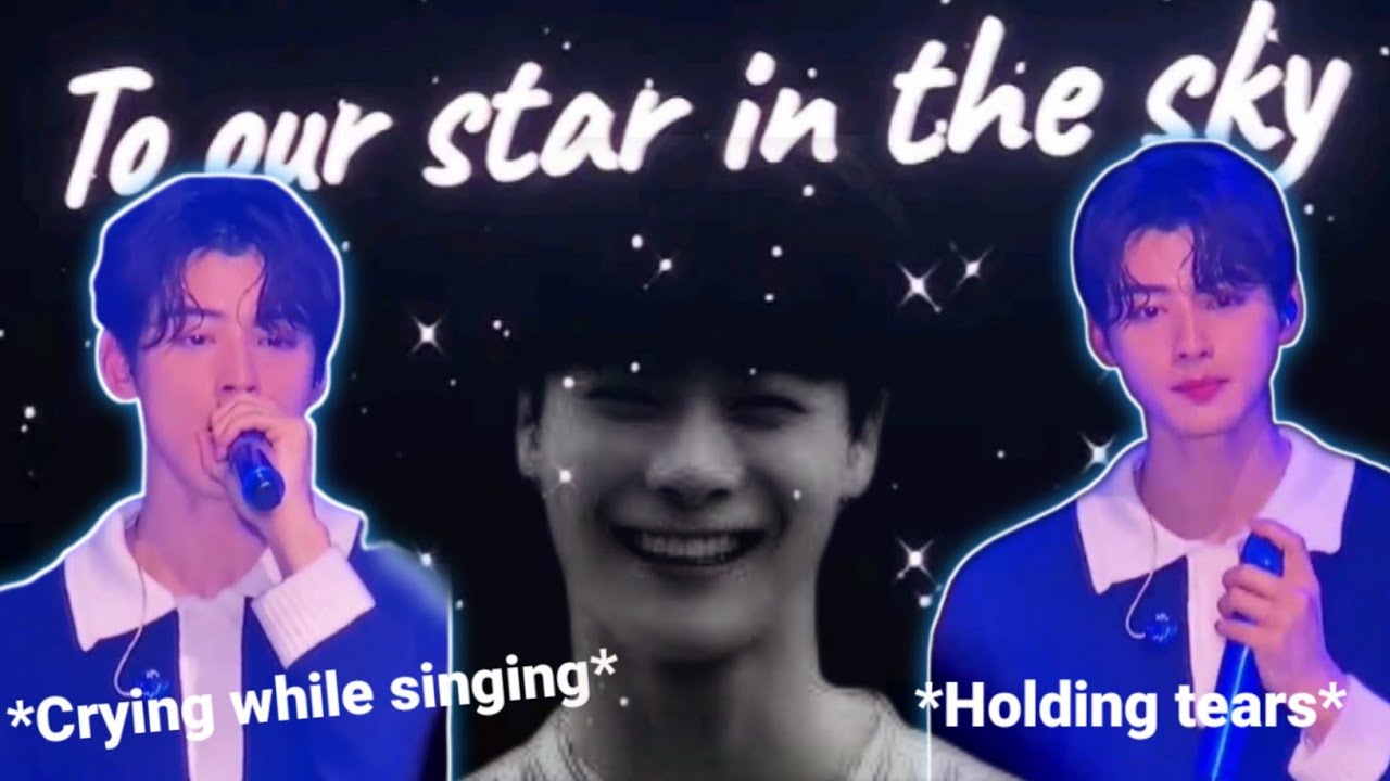 Cha Eun Woo Crying While Singing - Remembering The Late Moonbin - YouTube