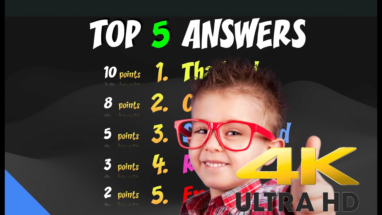 Top Five Quiz - Game 4 | 4K ESL Games for Beginners - YouTube