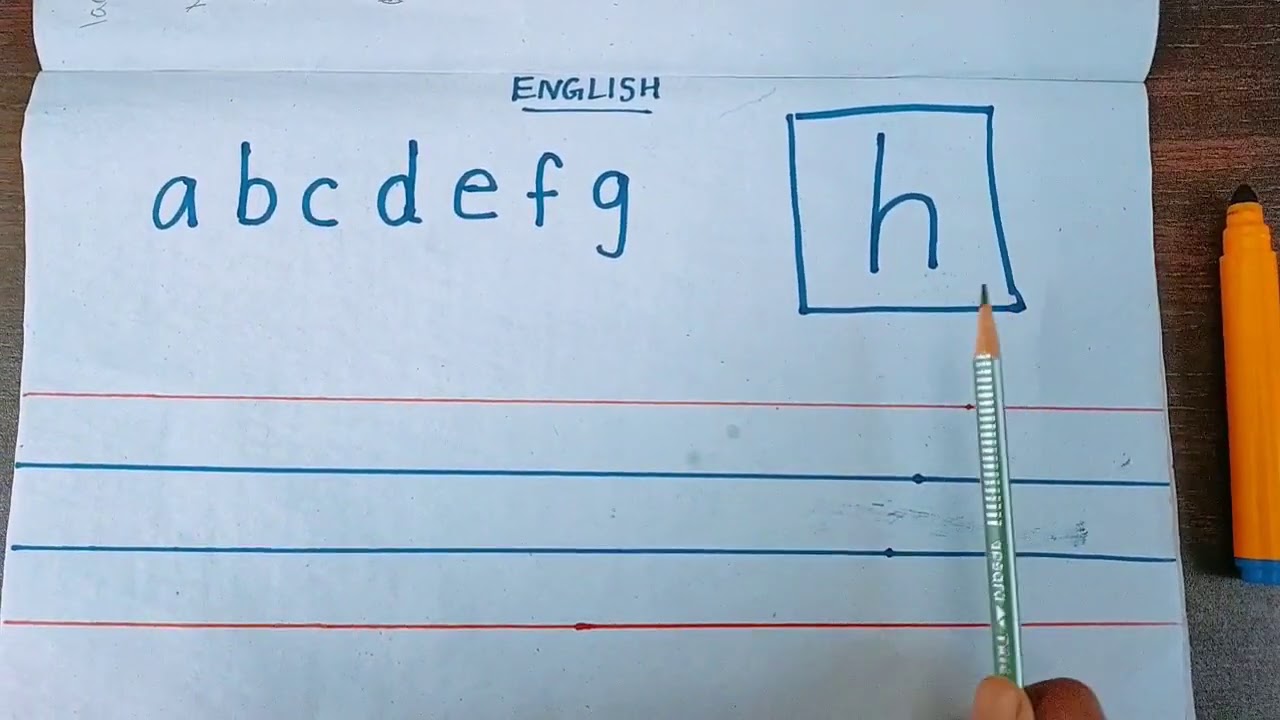 How to write small letter h - YouTube