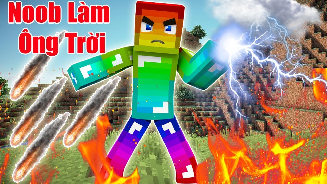 NẾU NOOB LÀM ÔNG TRỜI TRONG MINECRAFT ** NOOB T GAMING TẠO RA THẢM HỌA ...