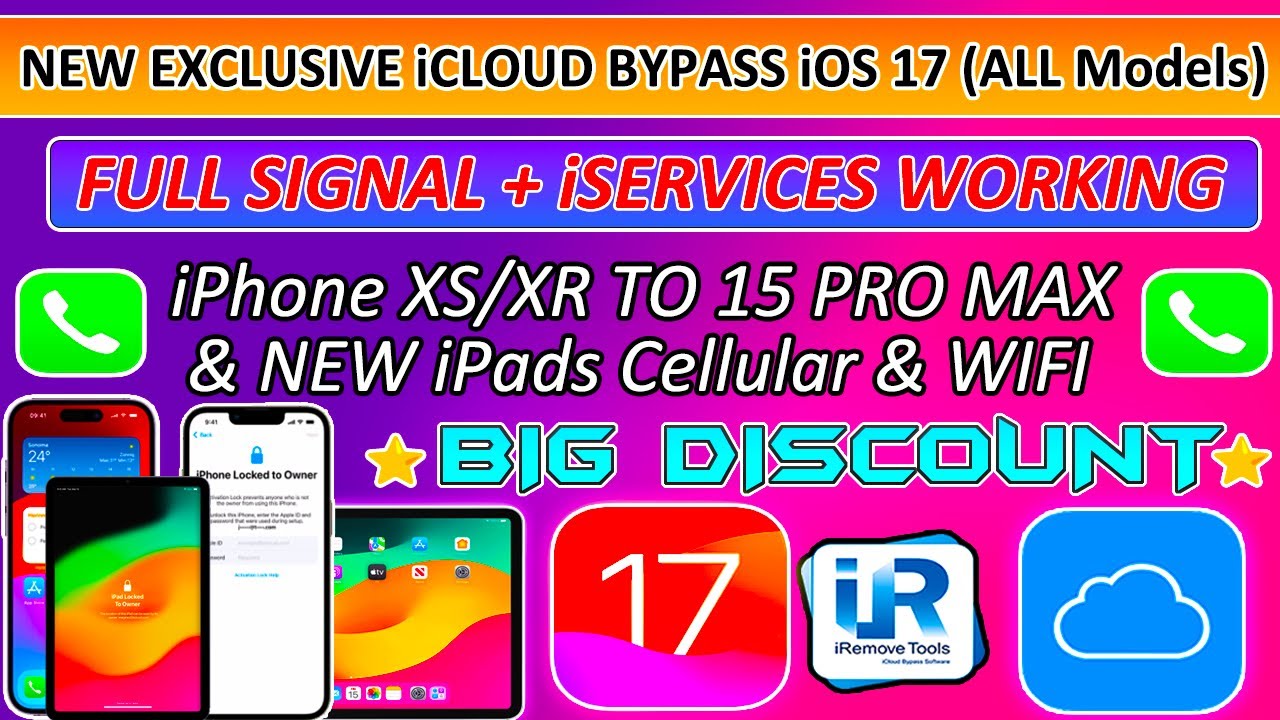 🎁🔥New Exclusive iRemove Tools A12+ iCloud Bypass with Sim iOS 18 iPad ...