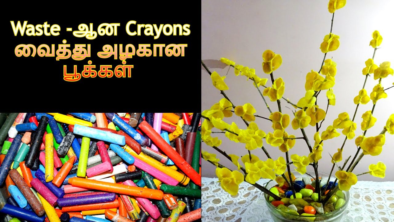 Wax Flower making | Crayon Flowers | Candle Flowers | Artificial Flower ...