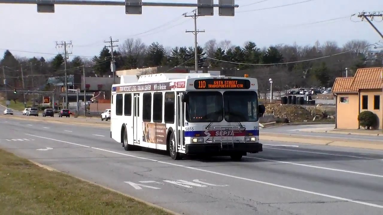 SEPTA BUS: NEW FLYER D40LF 5855 ON ROUTE: 110 - YouTube