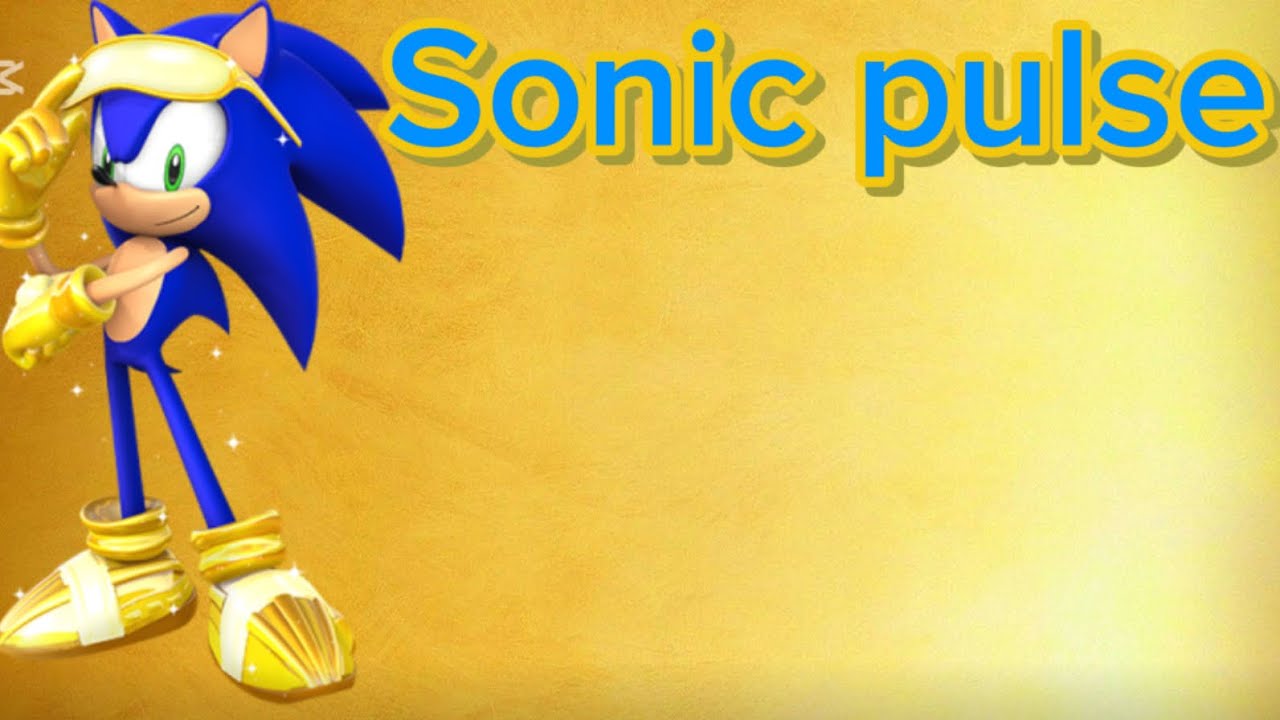 How to make gold style sonic in sonic pulse - YouTube