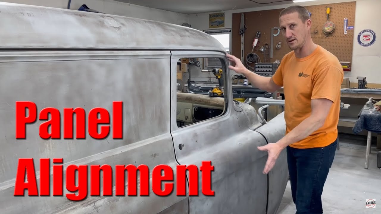 Guide to Mediocre Door Alignment on a 1956 Chevy Panel Truck - YouTube