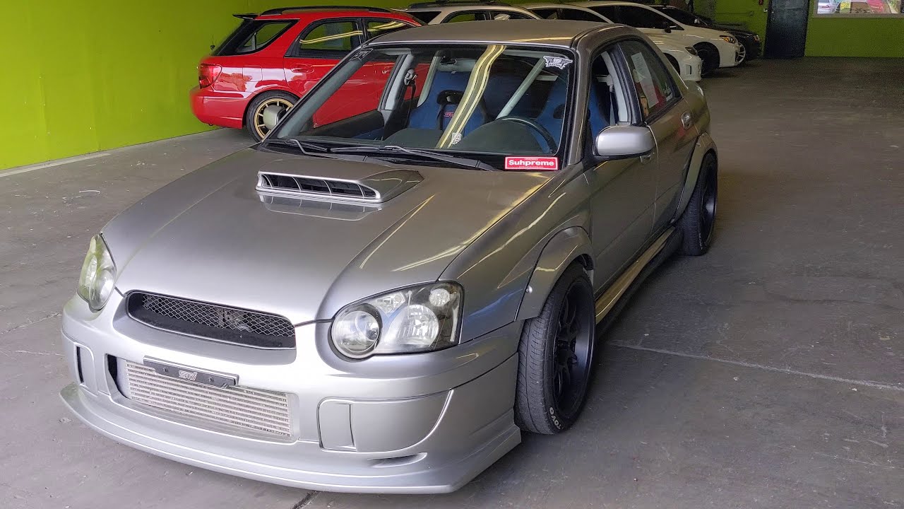 2005 Subaru STI Silver 68k miles Grip Autos - YouTube