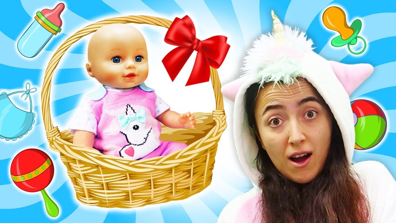 Baby doll and nanny! Kids play baby dolls & baby doll feeding - YouTube