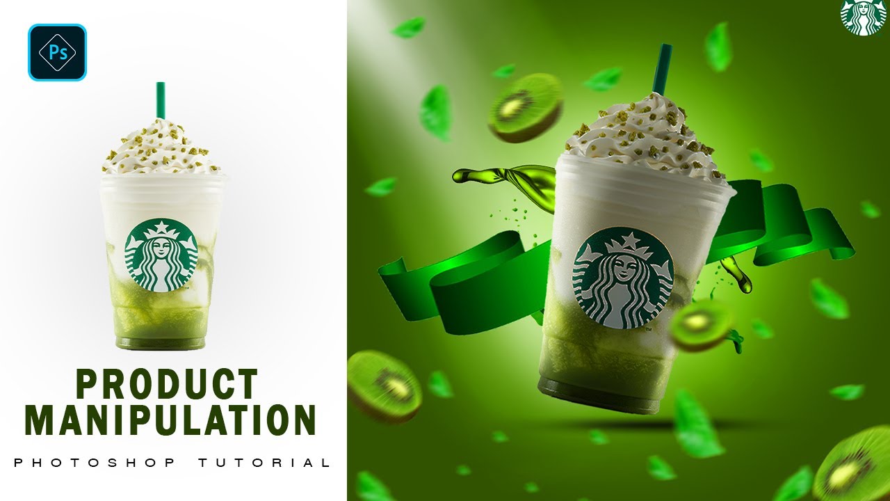 Product Manipulation {starbucks} photoshop tutorial - YouTube