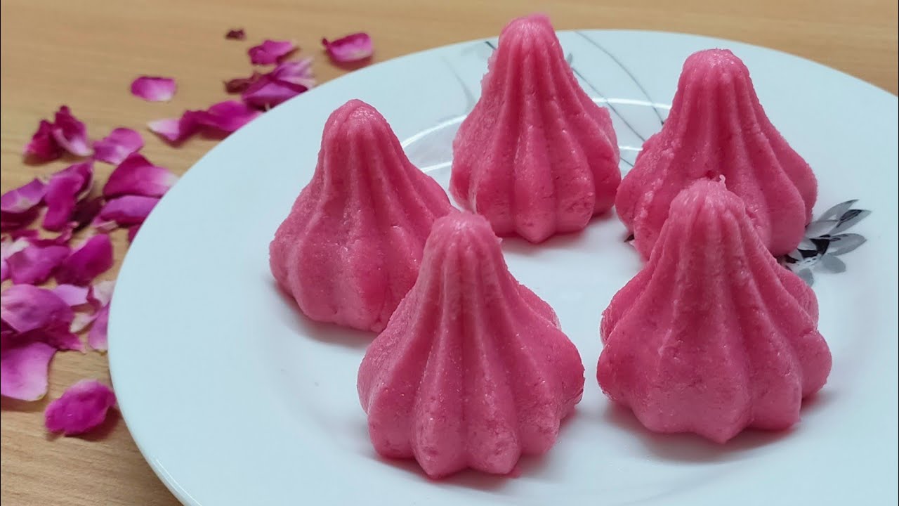 Modak Recipe | Rose Modak Recipe | Coconut and Milk Powder Modak Recipe ...