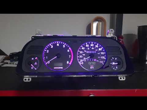 AE101 custom LED Gauge cluster - YouTube