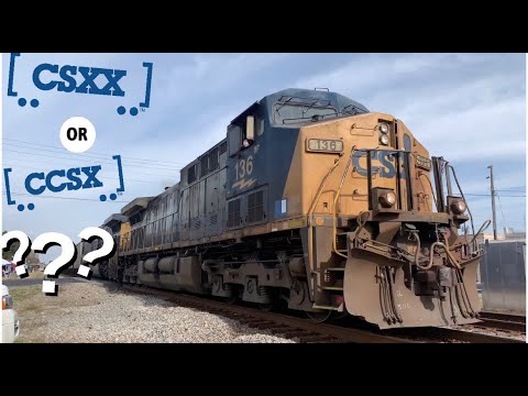 Oddly Lettered AC44CW #136 Leads CSX Q455 through Folkston - YouTube