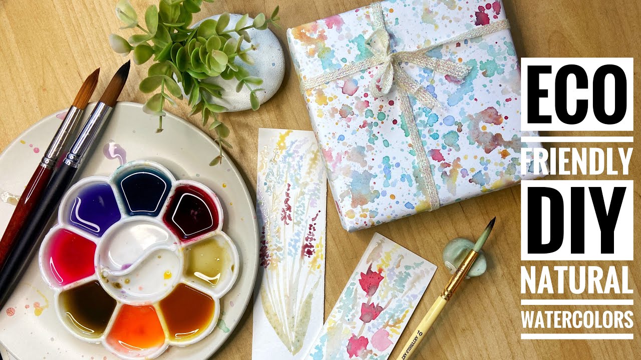 How to make DIY Natural Eco Friendly Liquid Watercolors Homemade Non ...