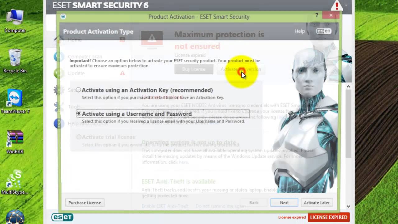 Eset Smart Security How to Username and password crack - YouTube