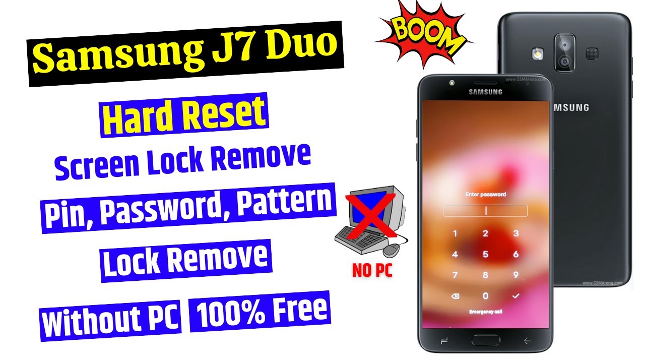 Samsung mobile ka lock kaise tode | Samsung J7 Duo Reset & Remove ...