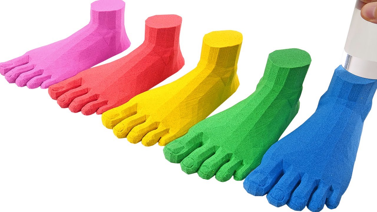 Satisfying Video | How To Make Foot with Kinetic Sand Cake Cutting ASMR ...