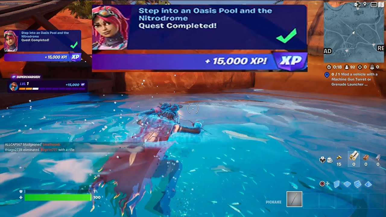 How to EASILY Step into an Oasis Pool and the Nitrodrome in Fortnite ...