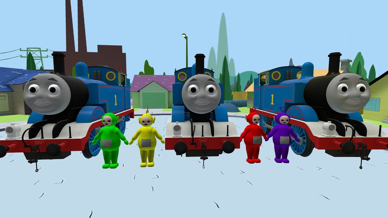 Thomas the Tank Engine Meets Teletubbies Tinky-Winky Dipsy Laa-Laa Po ...