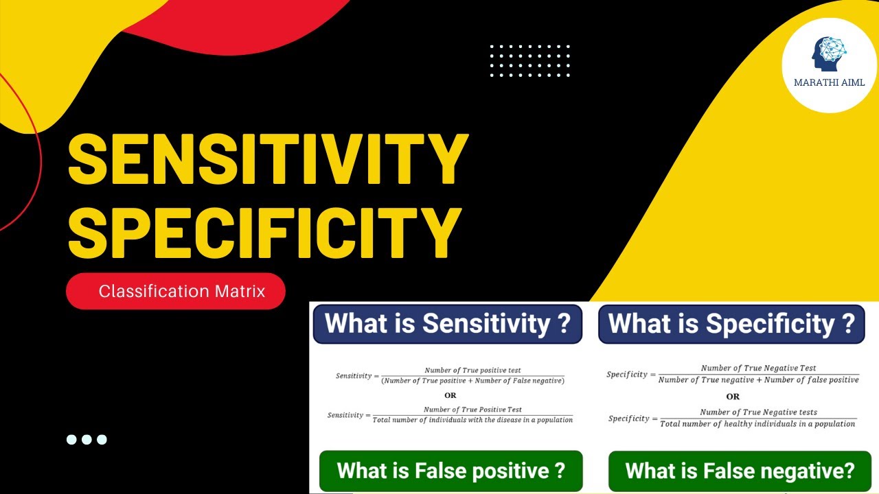 Sensitivity || Specificity || Confusion Matrix Part 2 - YouTube