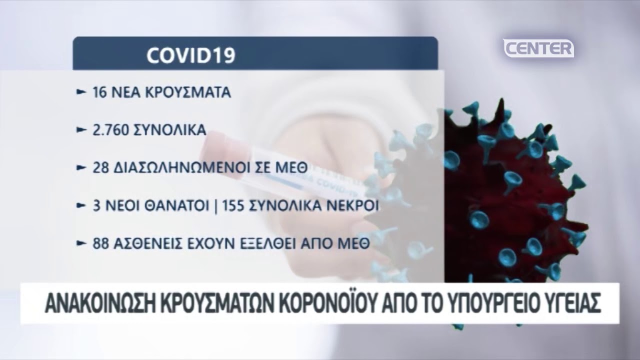ΑΝΑΚΟΙΝΩΣΗ ΚΡΟΥΣΜΑΤΩΝ ΚΟΡΟΝΟΪΟΥ ΑΠΟ ΤΟ ΥΠΟΥΡΓΕΙΟ ΥΓΕΙΑΣ - YouTube