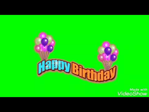 green screen happy birthday party - YouTube