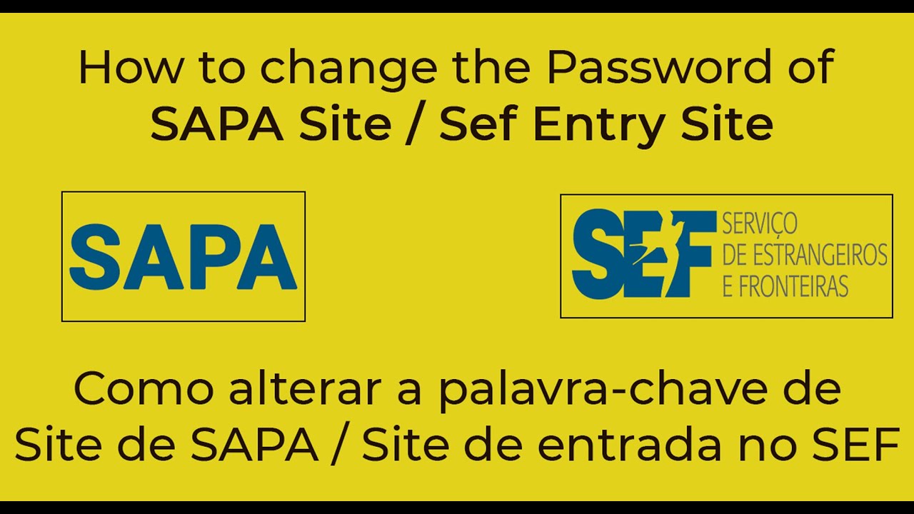 How to change SEF password | Easy Tutorial | Explained in English [HD ...