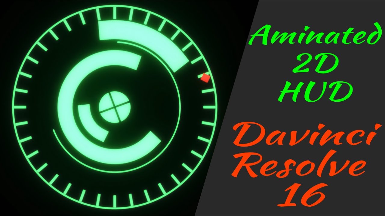 Animated 2D HUD Tutorial - Davinci Resolve 16 - YouTube