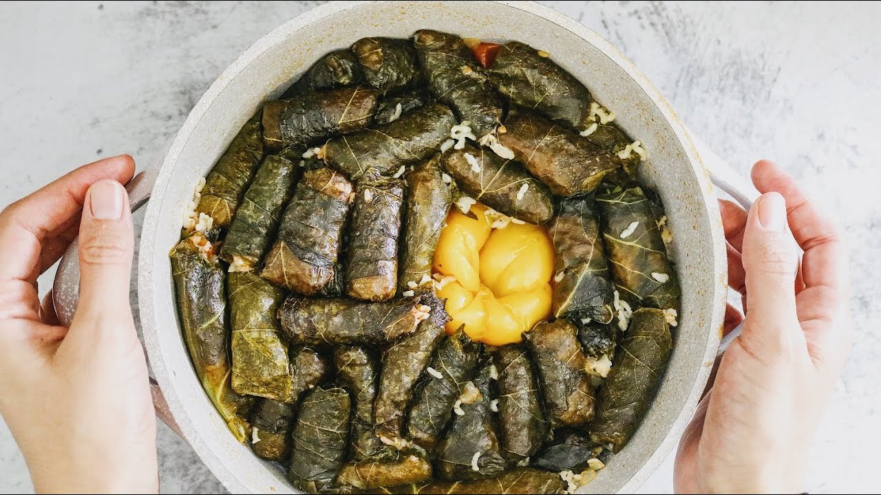 Vegetarian stuffed grape leaves| easy step by step instructions. - YouTube