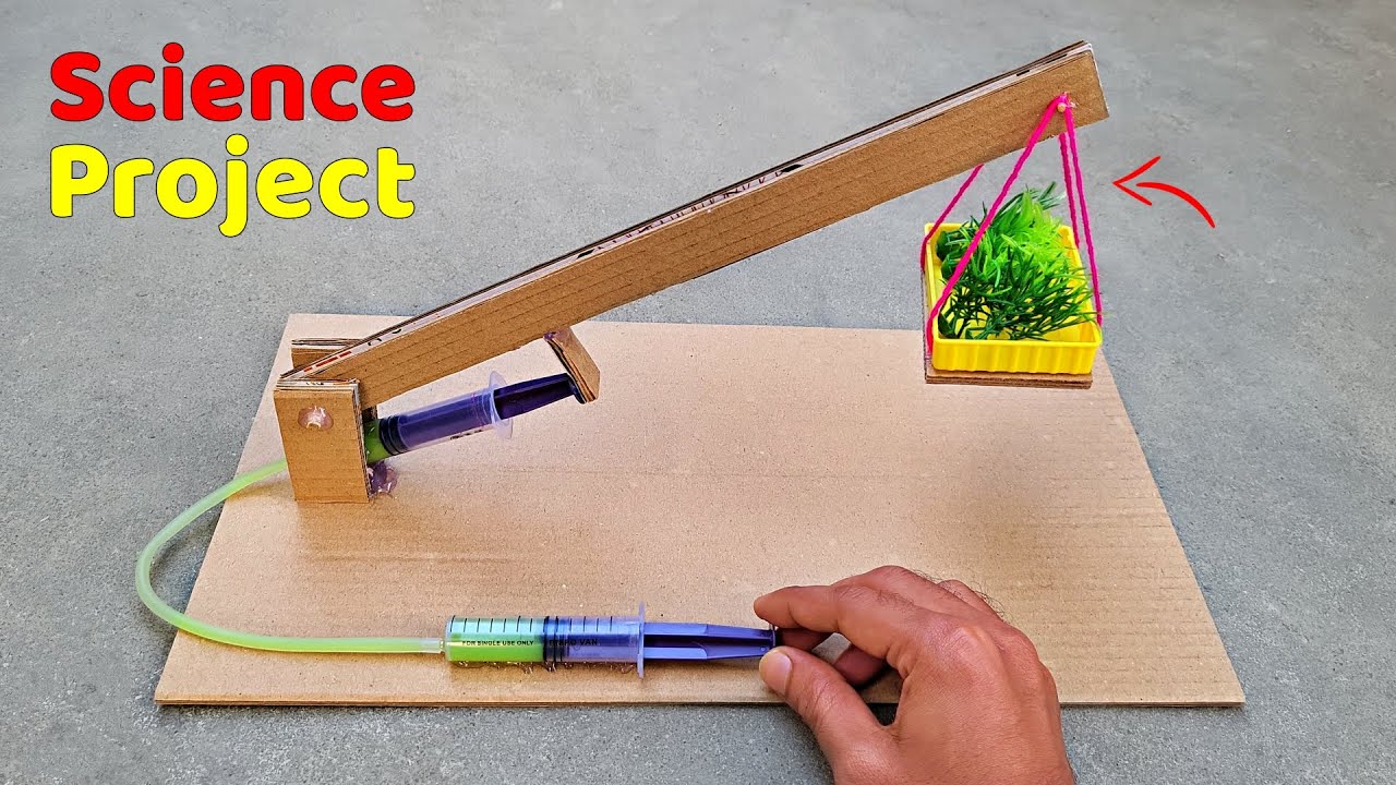 Science project working model - Hydraulic Crane | Science Project 2025 ...