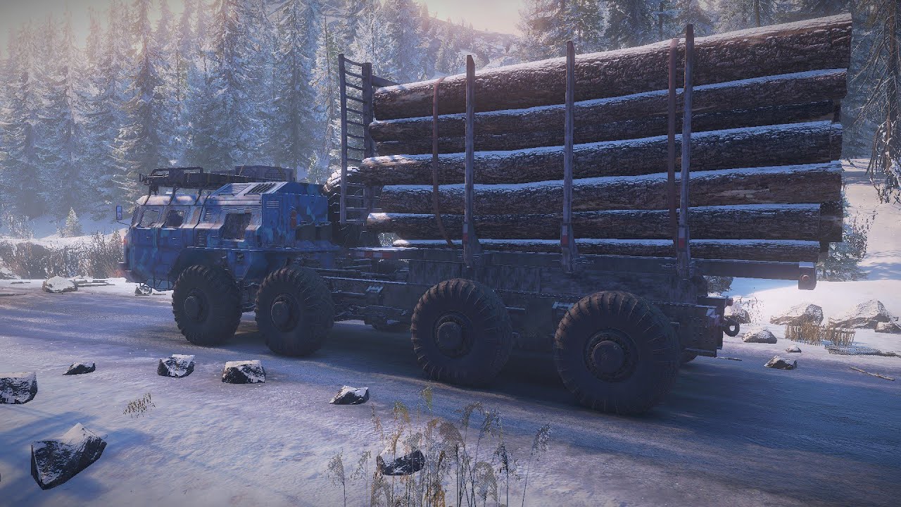 SnowRunner Transport Kłód na Zatoka Pedro - YouTube