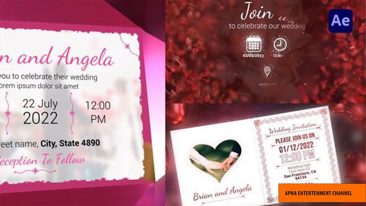 Wedding Invitations Pack After Effect Project Free Download with ...