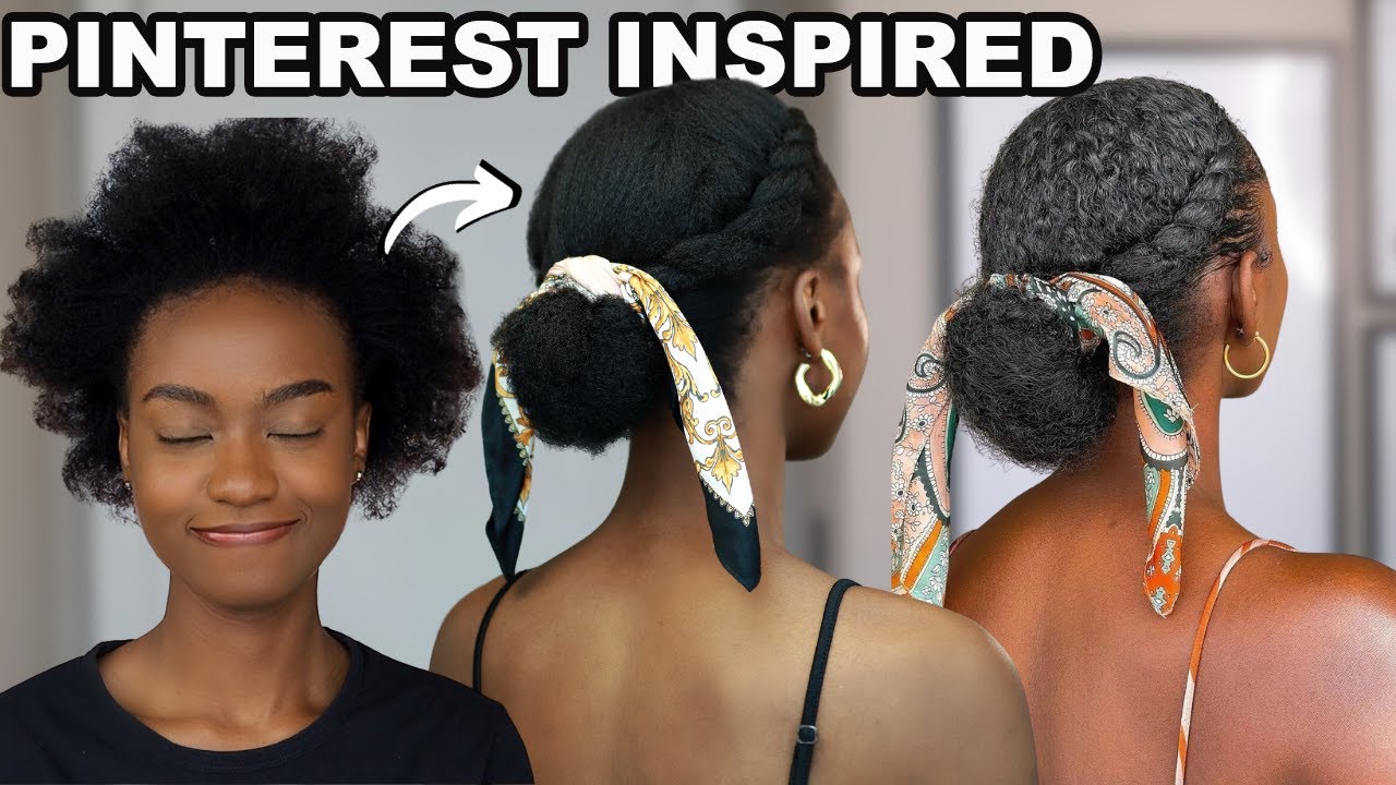 TRYING POPULAR PINTEREST HAIRSTYLE ON MY 4C NATURAL HAIR pt 2 | Glory ...