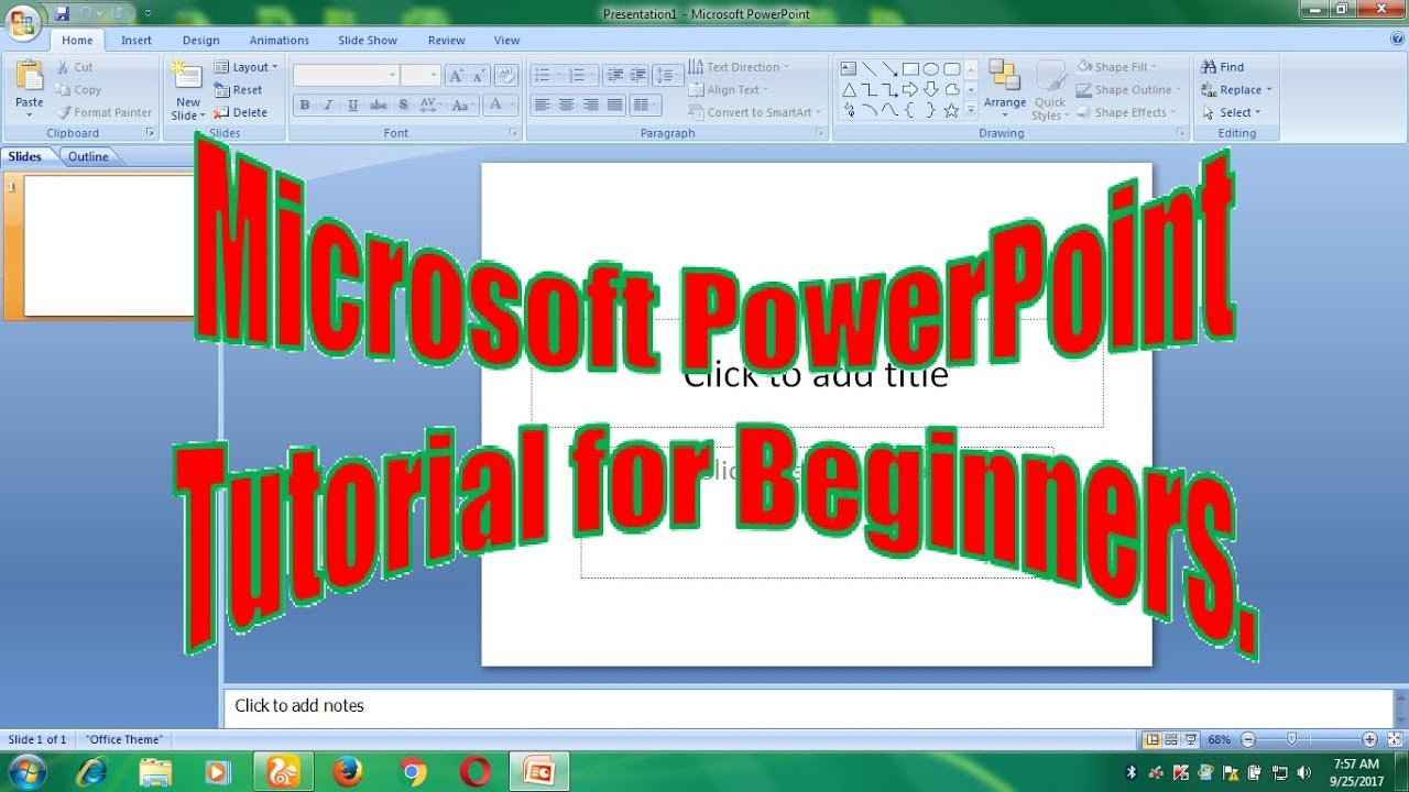 Microsoft Powerpoint Tutorials Part 1 - YouTube