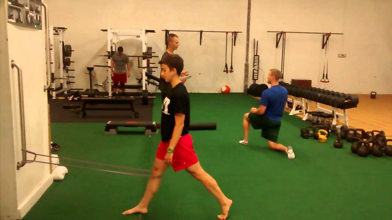 Split squat with band distraction - YouTube