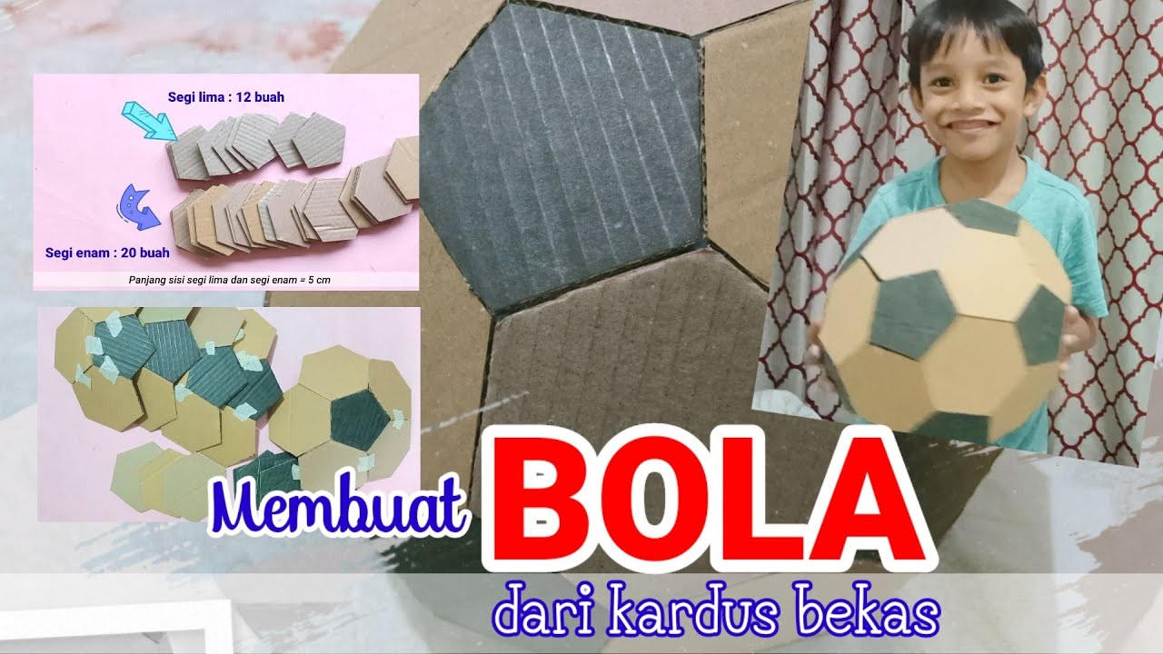 Cara Membuat bola dari kardus | How to make football from cardboard # ...