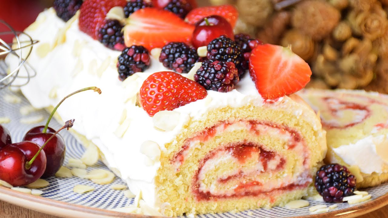 ROCAMBOLE DE AMÊNDOAS E FRUTAS VERMELHAS (DE NATAL) | BOLOS BAFÔNICOS ...