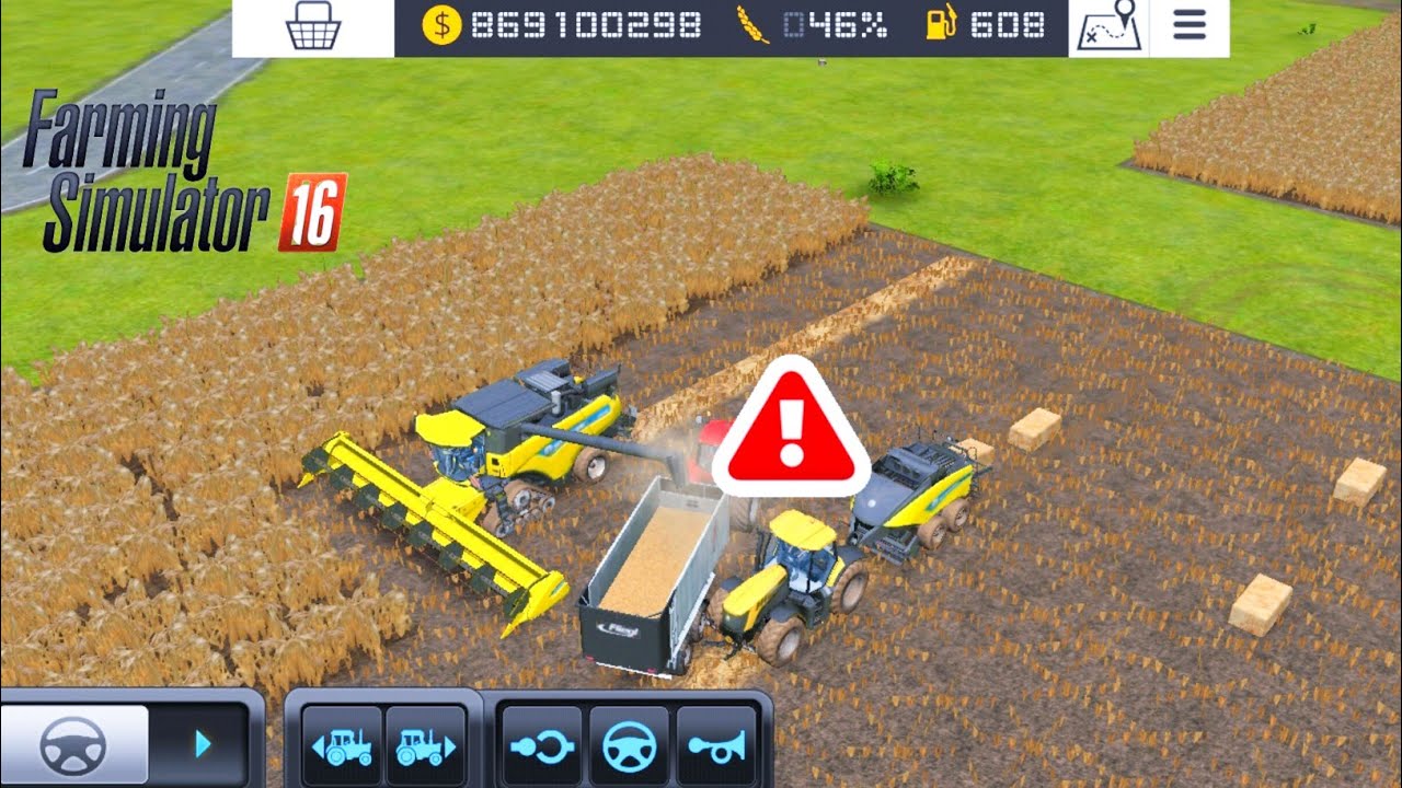 Fs 16 || Crazy Wheat Cutting And Bales Making In Fs 16 || Farming ...