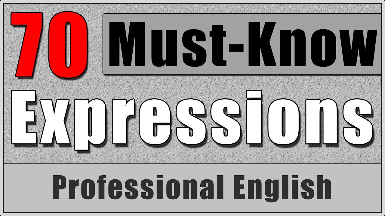 70 Advanced Professional English Expressions for Fluent English - YouTube